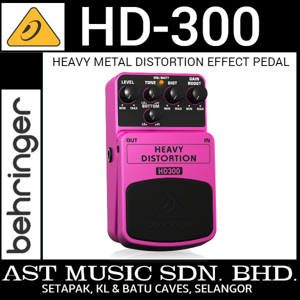 Behringer HD300 Heavy Metal Distortion Effects Pedal (HD-300 / HD 300 ...