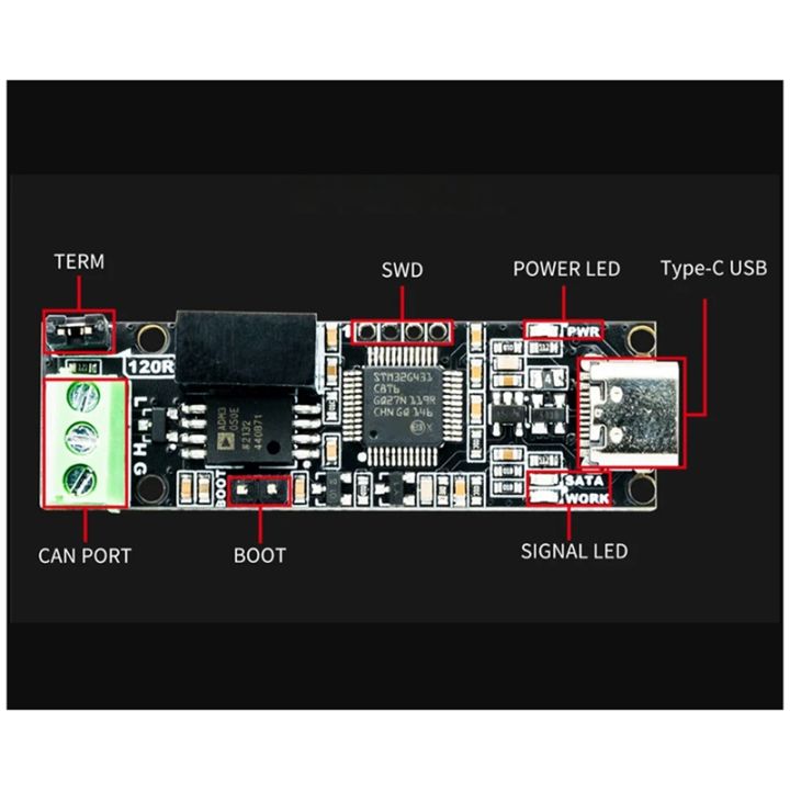 CANable CANbus Transceiver USB to Protocol Analyzer Adapter CAN2.0 ...