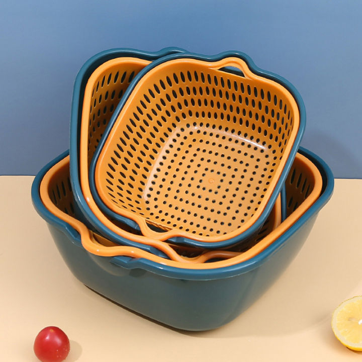 Kitchen Vegetable Fruits Drainer Basket Strainer & Colander Washing ...