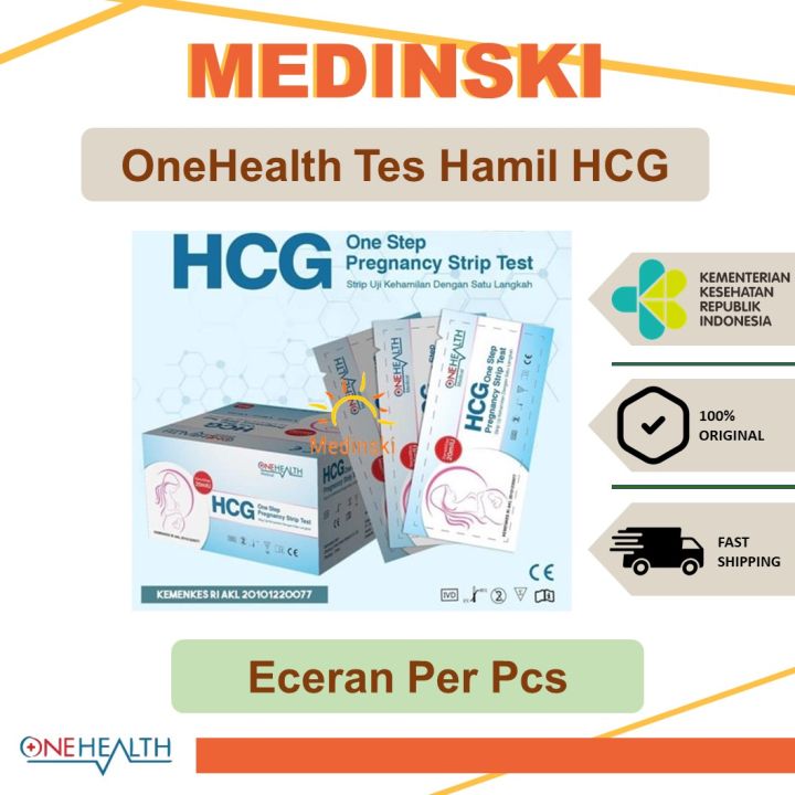 OneHealth Tes Kehamilan Eceran Satuan HCG Test Pack Hamil One Health ...