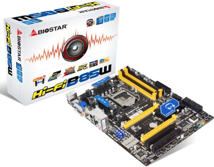 เมนบอร์ด MAINBOARD Biostar Hi-Fi B85W (LGA1150) รองรับ Core i Gen.4 MAX ...