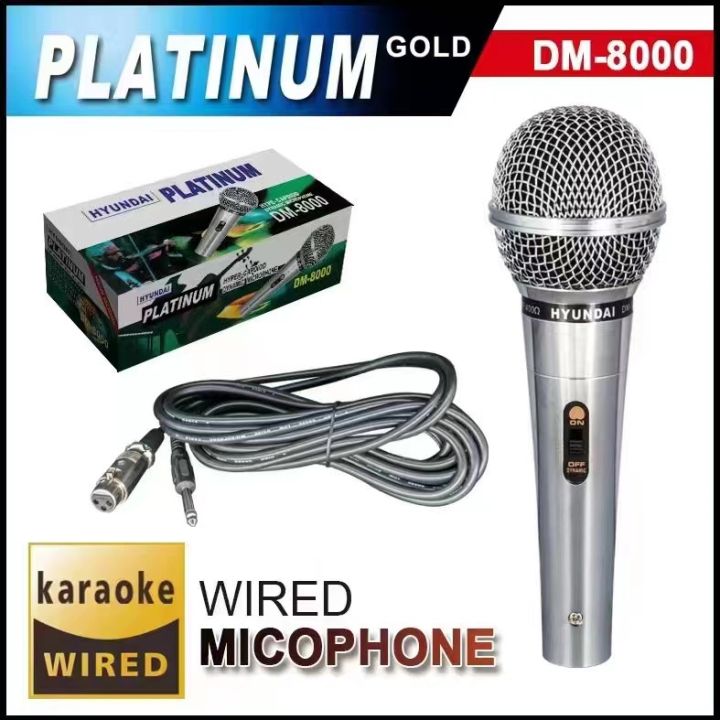 Hyundai Platinum DM-8000 Professional Microphone System Wired Mic | Lazada PH