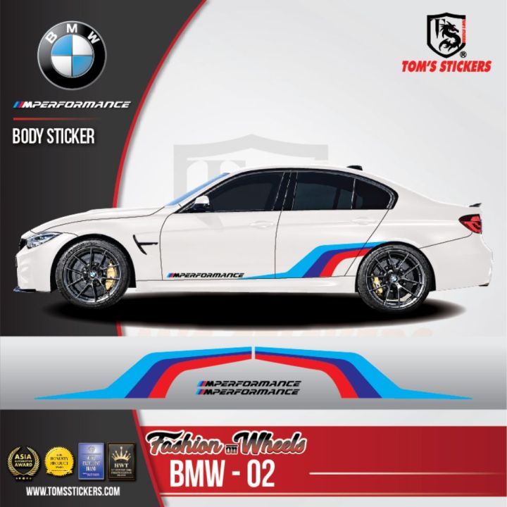 💥💥 BMW M PERFORMANCE CAR BODY STICKERS SET BMW - 02 | Lazada
