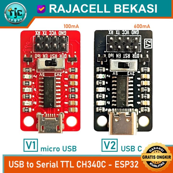 USB to Serial TTL Flashing ESP32 Burner Serial CH340C Arduinoo ESP8266 | Lazada Indonesia