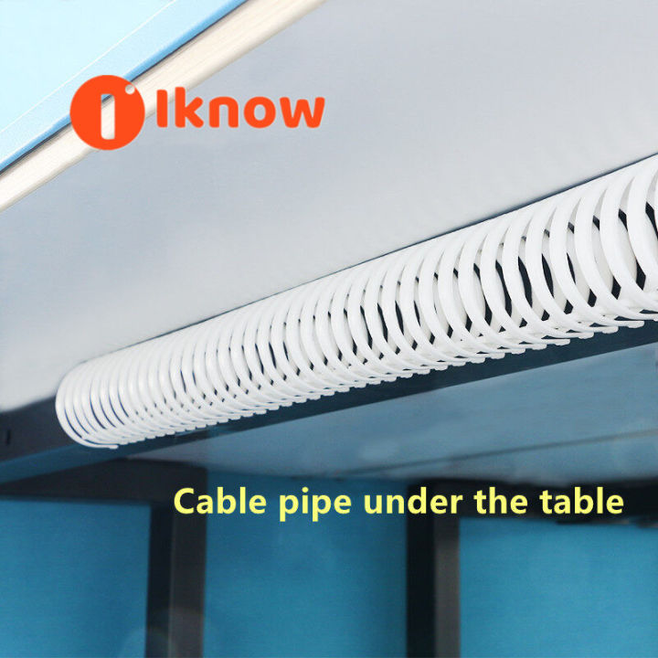 I know Under the Desk Cable Pipe, ABS Flame-retardant Cable Organizer ...