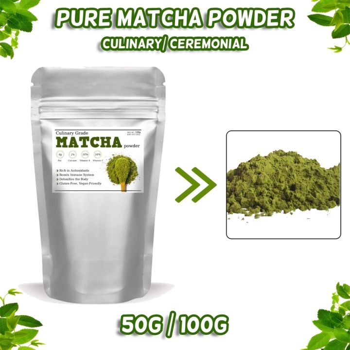 Zenfiber Organic Pure Matcha Powder - Ceremonial/Culinary Grade (100g ...