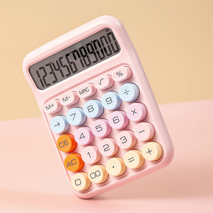 Candy Color Calculators with Big Display & Mechanical Dot Keyboard,12 ...