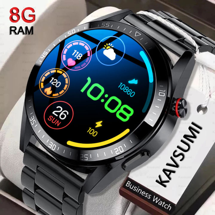 KAVSUMI Smart Watch 454*454 HD เสมอแสดงเวลาบลูทูธกีฬาดูสมาร์ทเพลง ...