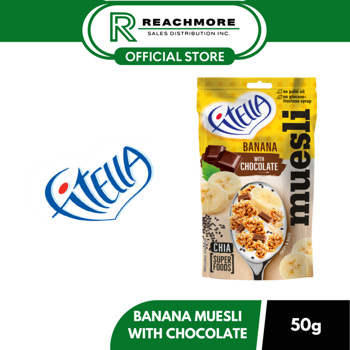 Fitella Banana Muesli with Chocolate 50g | Lazada PH
