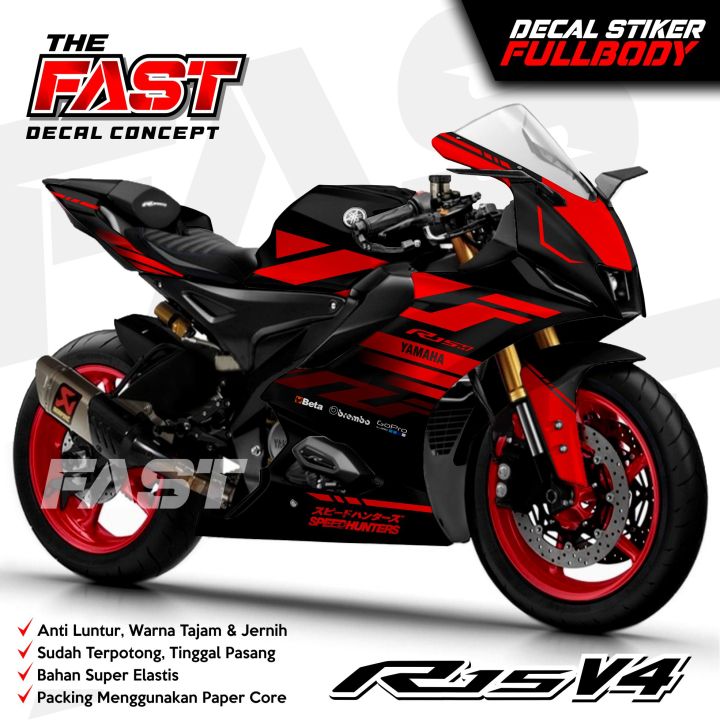 Decal R15 V4 Sticker Striping Fullbody TERBARU Decal Yamaha R15 V4 ...