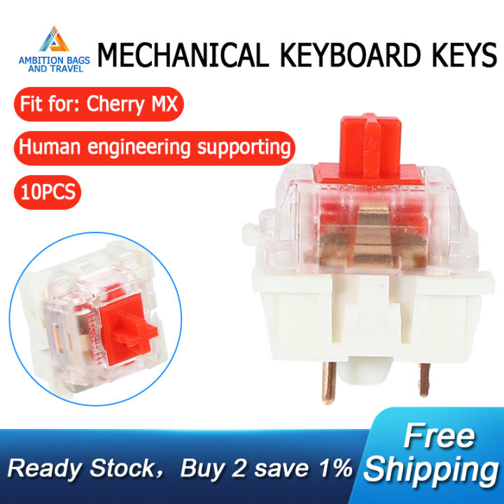 [COD][Free shipping]10Pcs Plastic For Cherry Red 3 Pin MX RGB ...