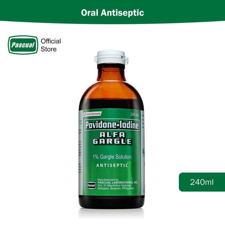 Alfa Gargle 1% Povidone Iodine Oral Antiseptic 240ml | Lazada PH