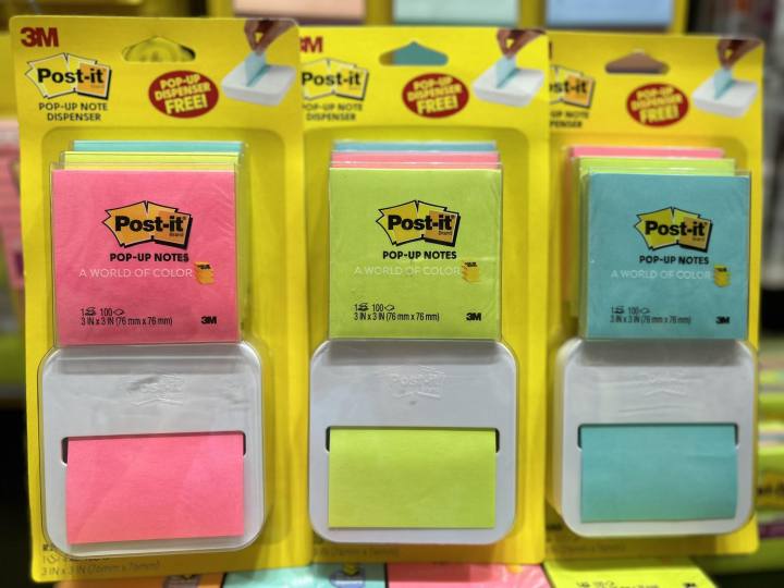 Post-it กระดาษโน้ต 4เล่ม พร้อม แท่น Pop-Up สามารถติดสิงของได้ | Lazada ...