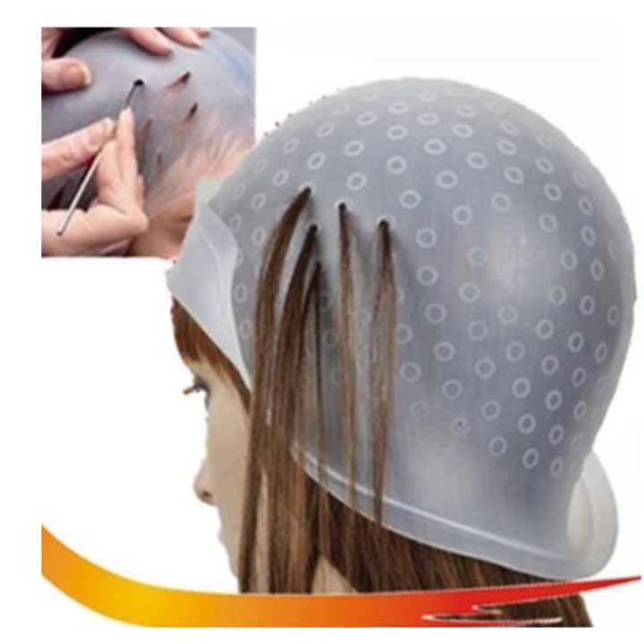 Pro Salon Dye Silicone Cap Hair Color Coloring Highlighting Reusable ...