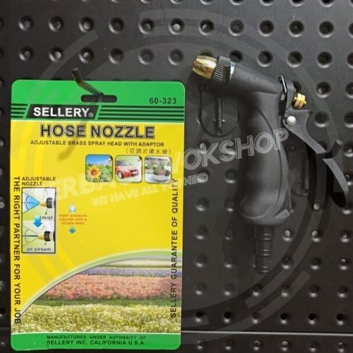 Sellery Semprotan Air Hoze Nozzle 1 Posisi Kuningan 60-323 Hitam ...