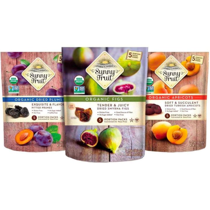 Trái Cây Hữu Cơ Sấy Khô Sunny Fruit Organic (Mơ Khô, Sung Khô, Nho Khô ...