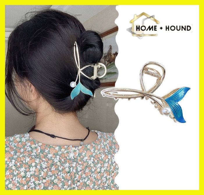 Home+Hound 1pcs Blue Ocean Pearl Delicate Fishtail Hair Clip Hair Clips ...