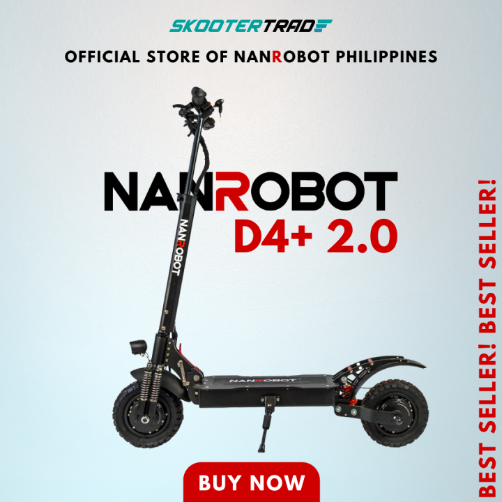 Upgraded Nanrobot D4 2.0 Electric Scooter, Powerful Electric Kick Scooter, Commuter Scooter ...