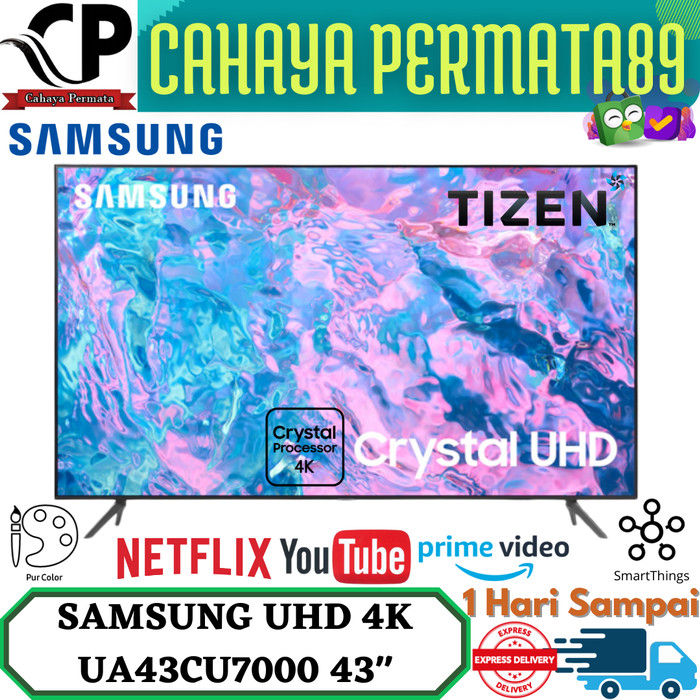 SAMSUNG 43CU7000 - Smart TV Crystal UHD 43 Inch UA43CU7000 - 43BU8000 ...