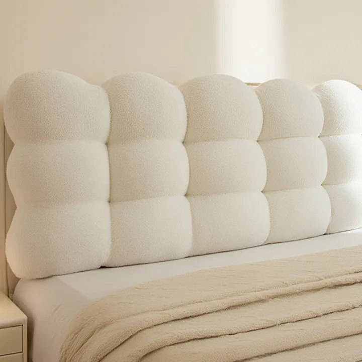 WE HOMEเบาะหัวเตียง ผ้าขนแกะ Headboard Cushion นุ่มสบาย สไตล์มินิมอล ...