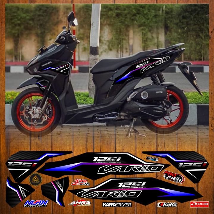 VARIO NEW 125 GEN 2 VARIASI STIKER MOTIF LIS SIMPLE ELEGAN STIKER MOTOR HONDA VARIO NEW 125 2023 ...