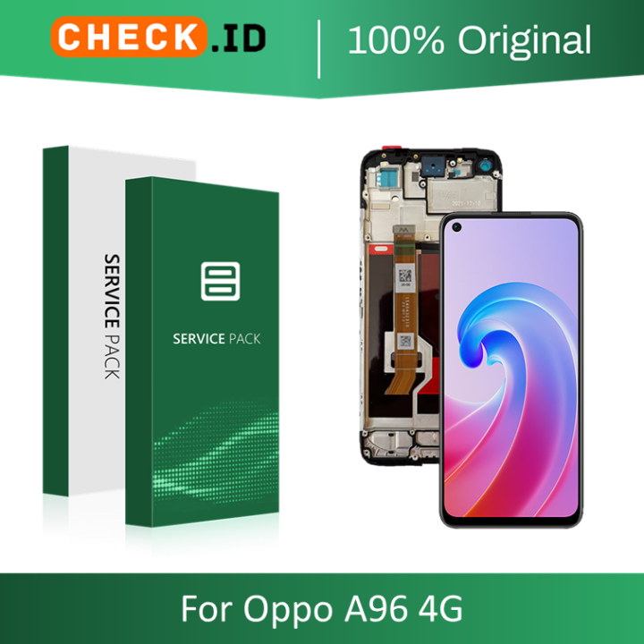 [ CHECK.ID ] LCD + FRAME OPPO A96 4G ORIGINAL | Lazada Indonesia