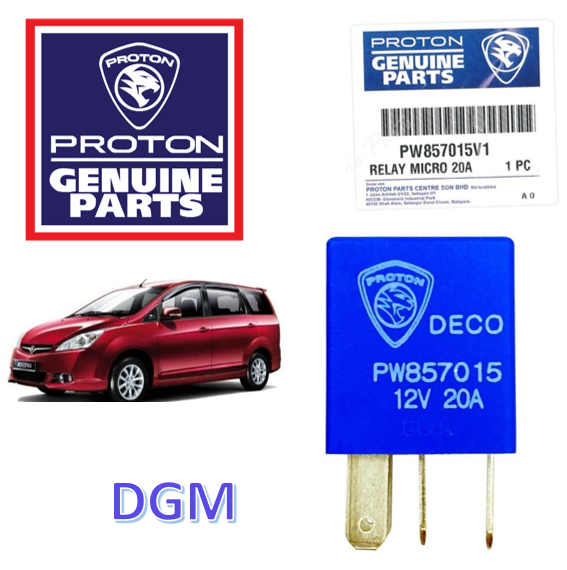 Proton Genuine Parts Blue Relay Deco 4pin 12V 20A (PW857015V1) for ...