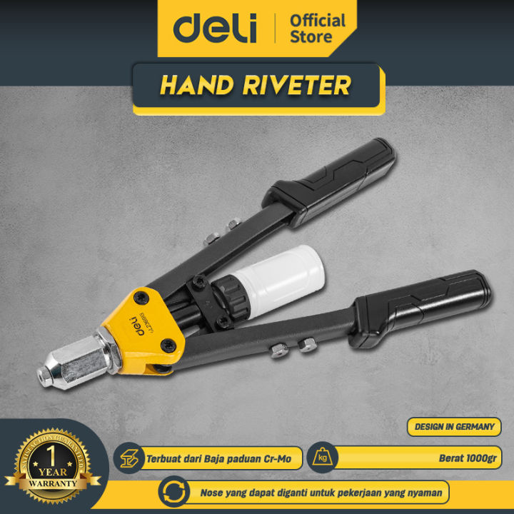Deli Riveter / Tang Rivet Tembakan Paku 13“ 330mm Perkakas EDL236913 ...
