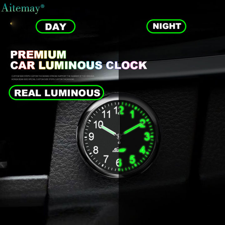 Aitemay Upgrade Car Luminous Clock Air Vent Watch Auto Interior ...