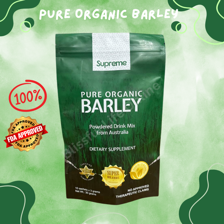 SUPREME Pure Organic Barley Powdered Drink Mix from Australia 10 ...
