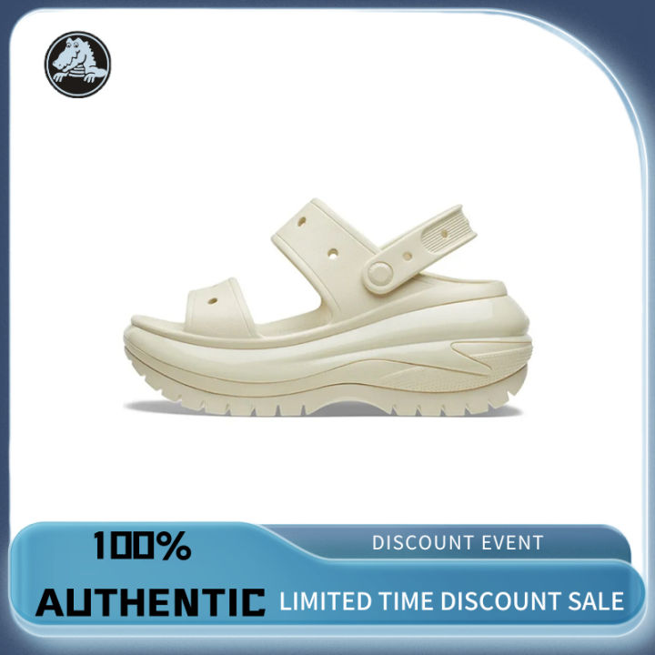[ของแท้ 100%] LIMITED TIME OFFER Crocs " Beige " SPORTS SANDALS 207989 ...