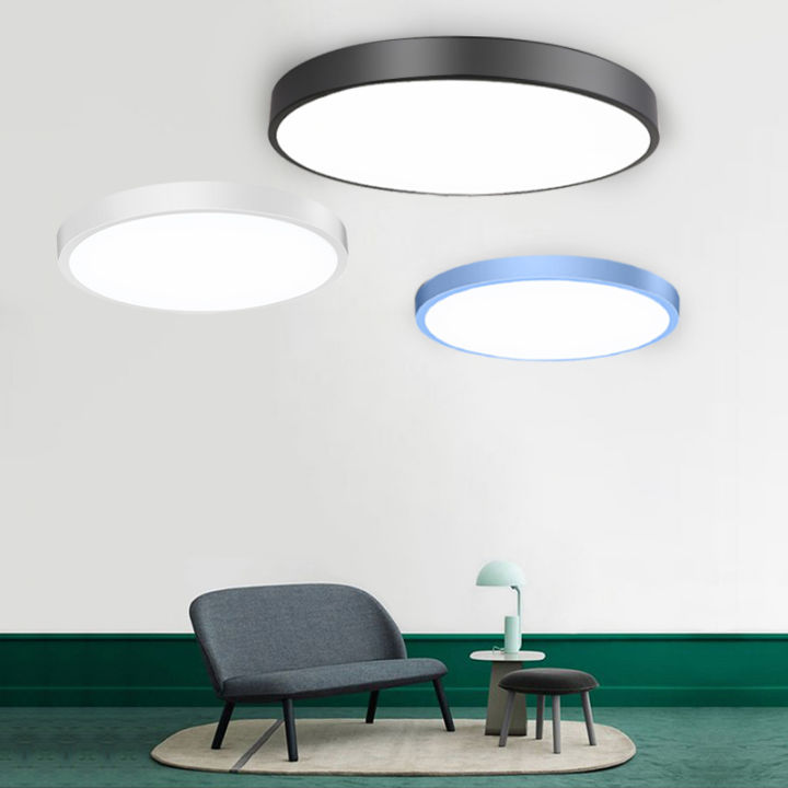 CANMEIJIA Led Ceiling Lights Round/Square 3 Colors Change Ceiling Lamp ...