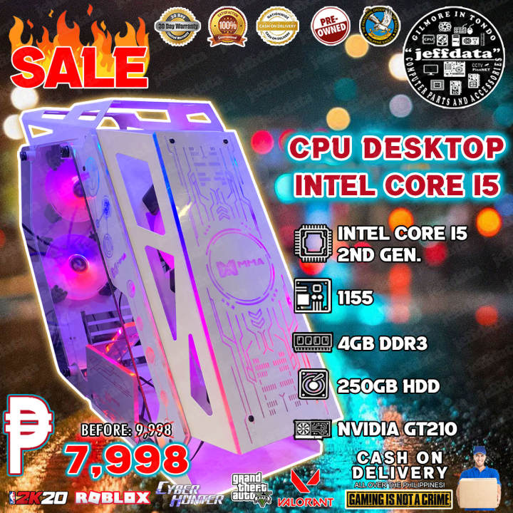 Cpu Desktop Intel Core i5 2nd Gen 4gb Ram 250gb Hdd Gt210 Gaming Case ...