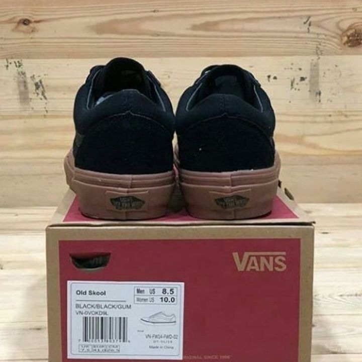 Old SKOOL VANS Shoes MONO BLACK GUM 100 ORIGINAL MADE IN CHINA Shoes ...