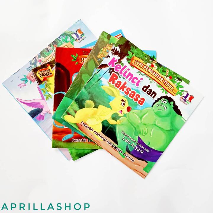 Buku Cerita Dongeng Binatang Full Colour bahasa Indonesia dan inggris ...