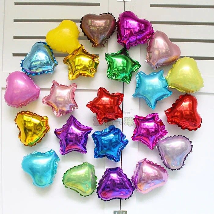 Balon Foil Star and Love 10 Inch / 25cm SATUAN | Lazada Indonesia