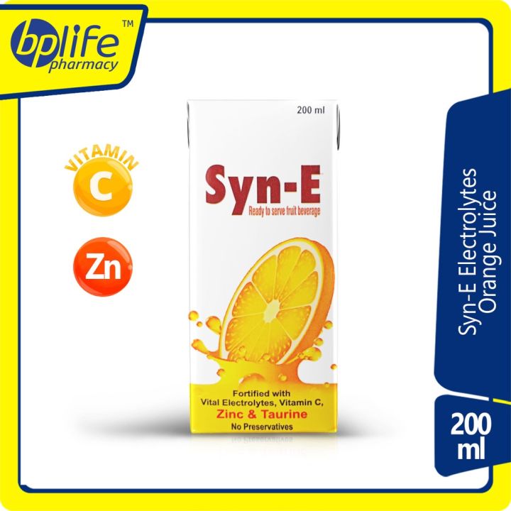 Syn-E Electrolytes Orange Juice 200ml | Lazada