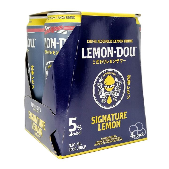 Lemon-Dou Signature Lemon Chu-Hi Alcoholic Lemon Drink 4 x 330mL ...