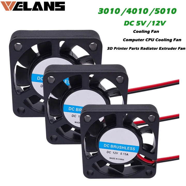 1pcs DC 5V 12V Cooling Fan 3010/4010/5010 Cooler Fan 3D Printer Parts Radiator Extruder Fan ...