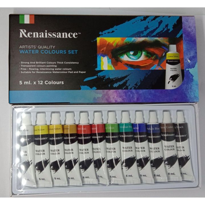 สีน้ำ Renaissance ชุด12 สี 5 มล. | Lazada.co.th
