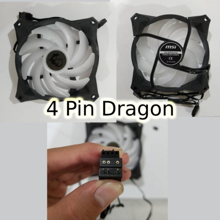MSI Addressable RGB ARGB Fan RGB Two Ball Bearing 12cm Fan | Lazada ...