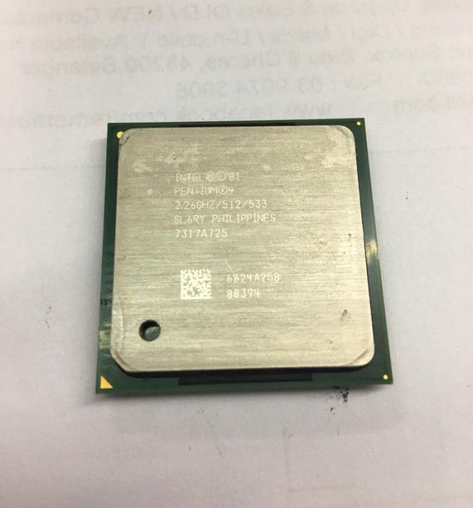 INTEL PENTIUM 4 SL6RY @ 2.26GHZ PROCESSOR | Lazada