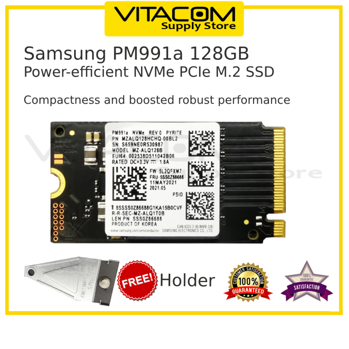 Samsung 128GB PM991a NVMe PCIe M.2 SSD Compact & Tiny Package in Size For Laptop Notebook PC ...