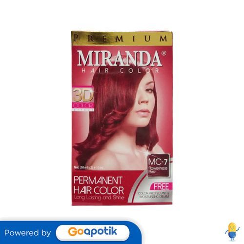 Miranda 3d Permanent Hair Color Mc-7 Floweriness Red 30 Ml Box | Lazada ...