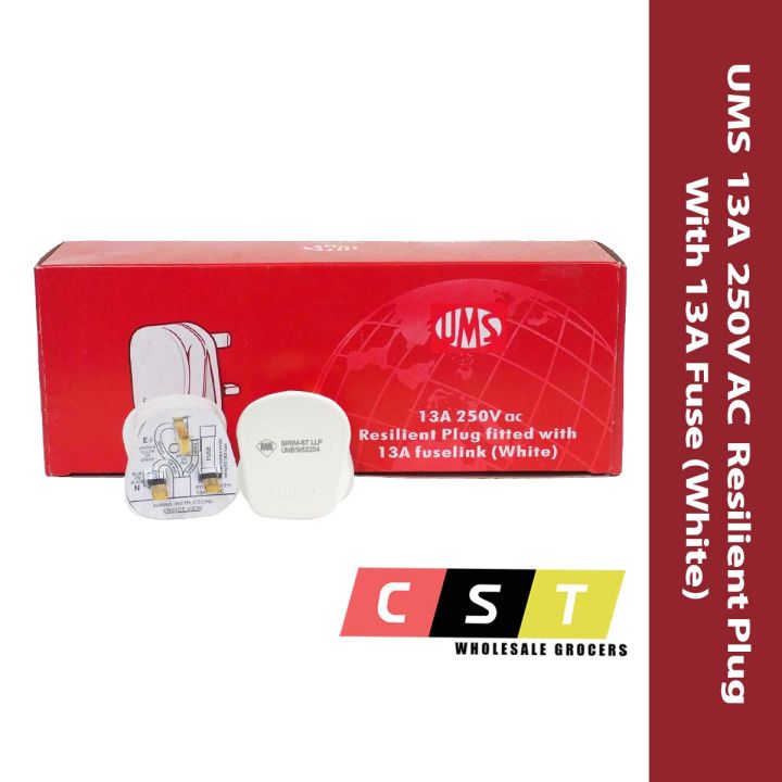 UMS 13A 250V AC Resilient Plug With Fuse [SIRIM] [Product Malaysia ...
