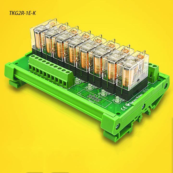 8 Way Plc Electromagnetic Relay Module 5v12v24v Transistor Dc Protector High Power Amplification