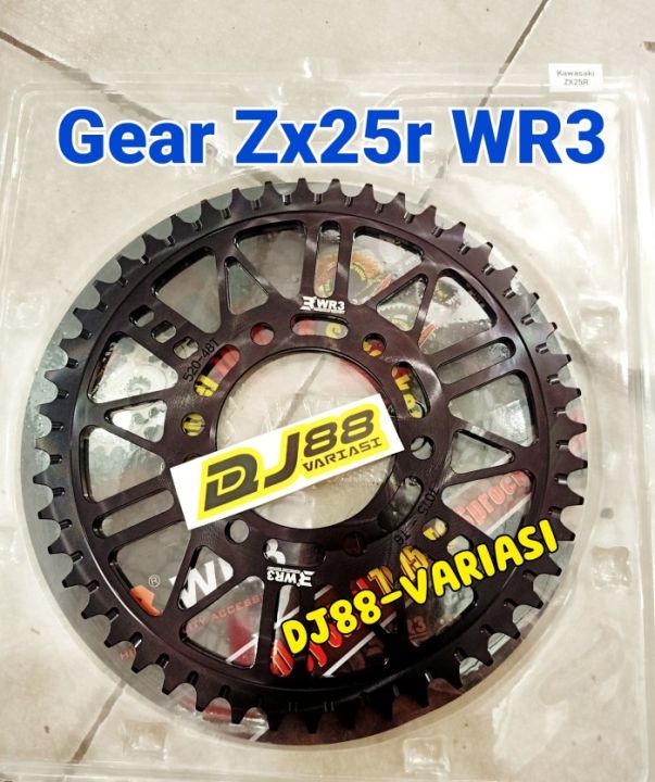 Gear Belakang Zx25R Wr3 520 Ukuran 48T 49T Gir Rear Sproket 4 Cyclind ...