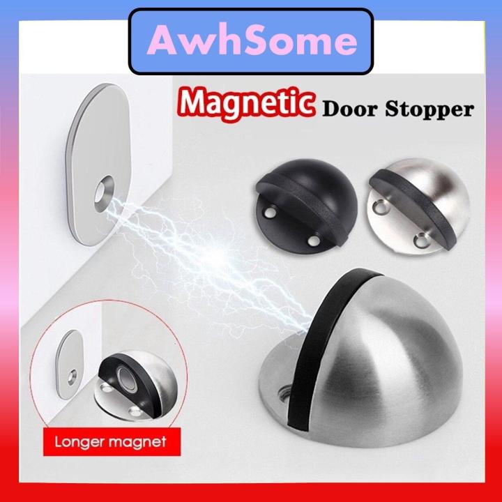 Stainless Steel Door Stopper Half Moon Magnetic Door Stopper Floor ...