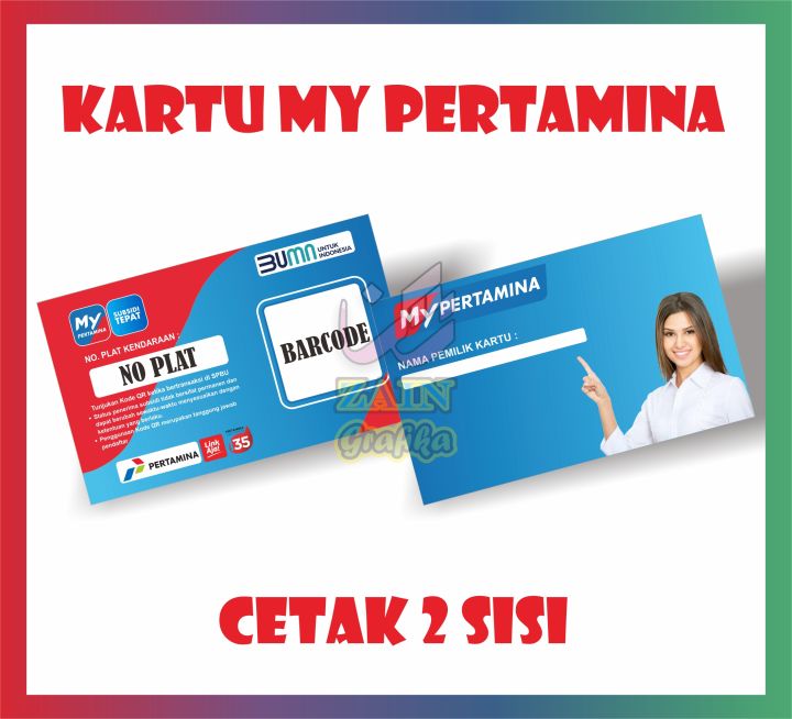 CETAK KARTU MEMBER BAHAN PVC idcard /MY PERTAMINA Free Desain zain grafika | Lazada Indonesia