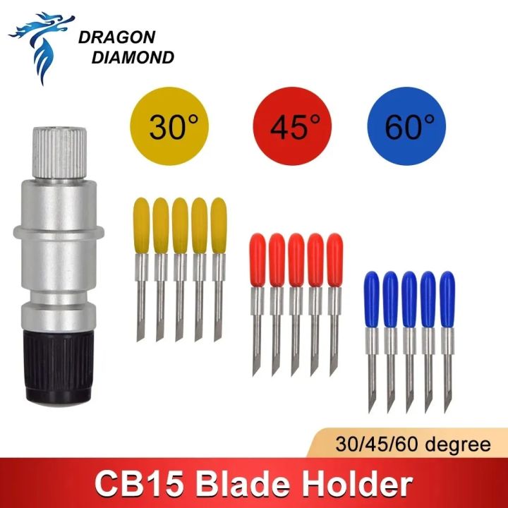 5/10 cái cho graphtec CB15 plotter Blades 30 45 60 độ máy cắt Vinyl Blade + 1 Piece CB15 chốt ...